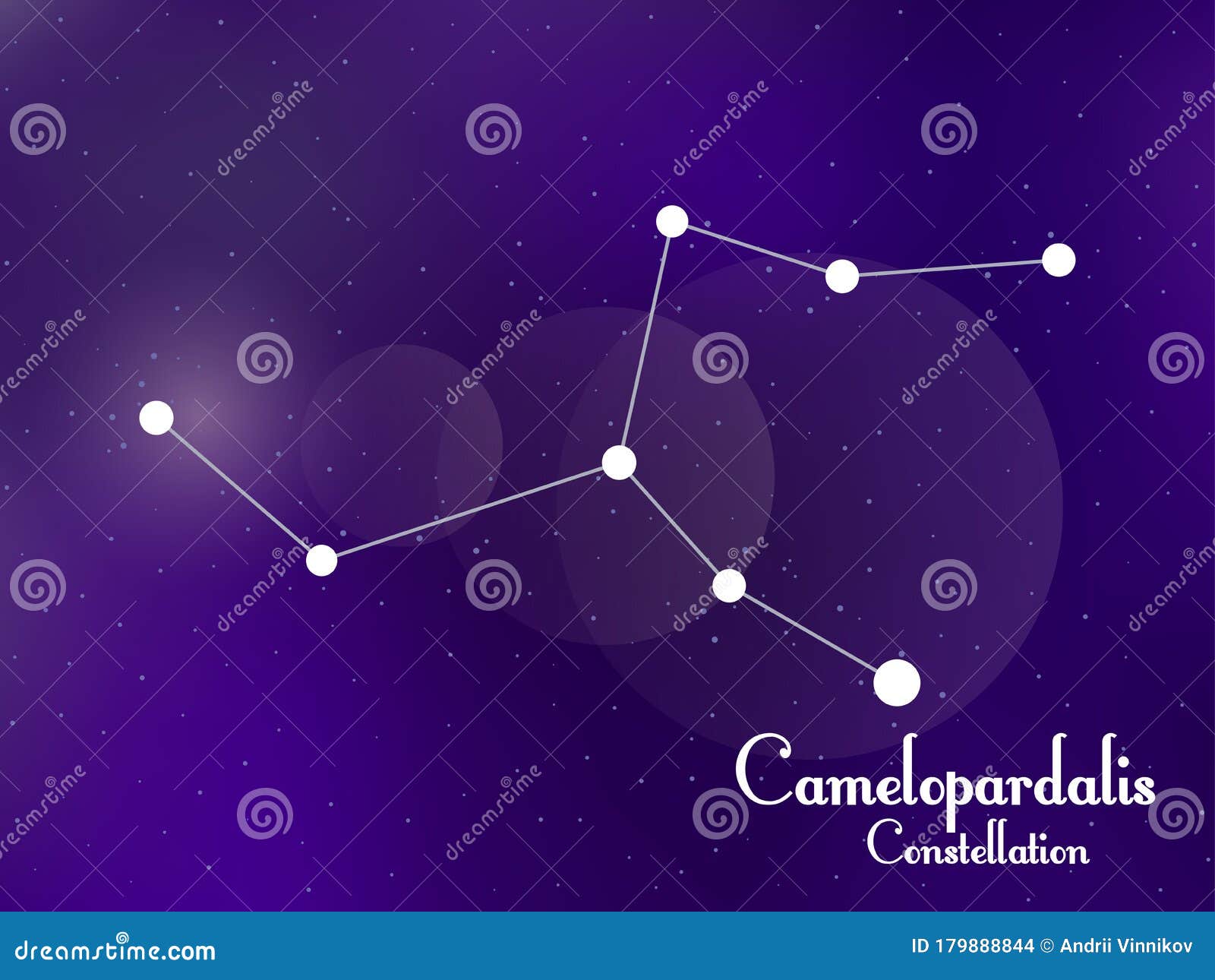 Camelopardalis Constellation. Starry Night Sky. Cluster of Stars ...