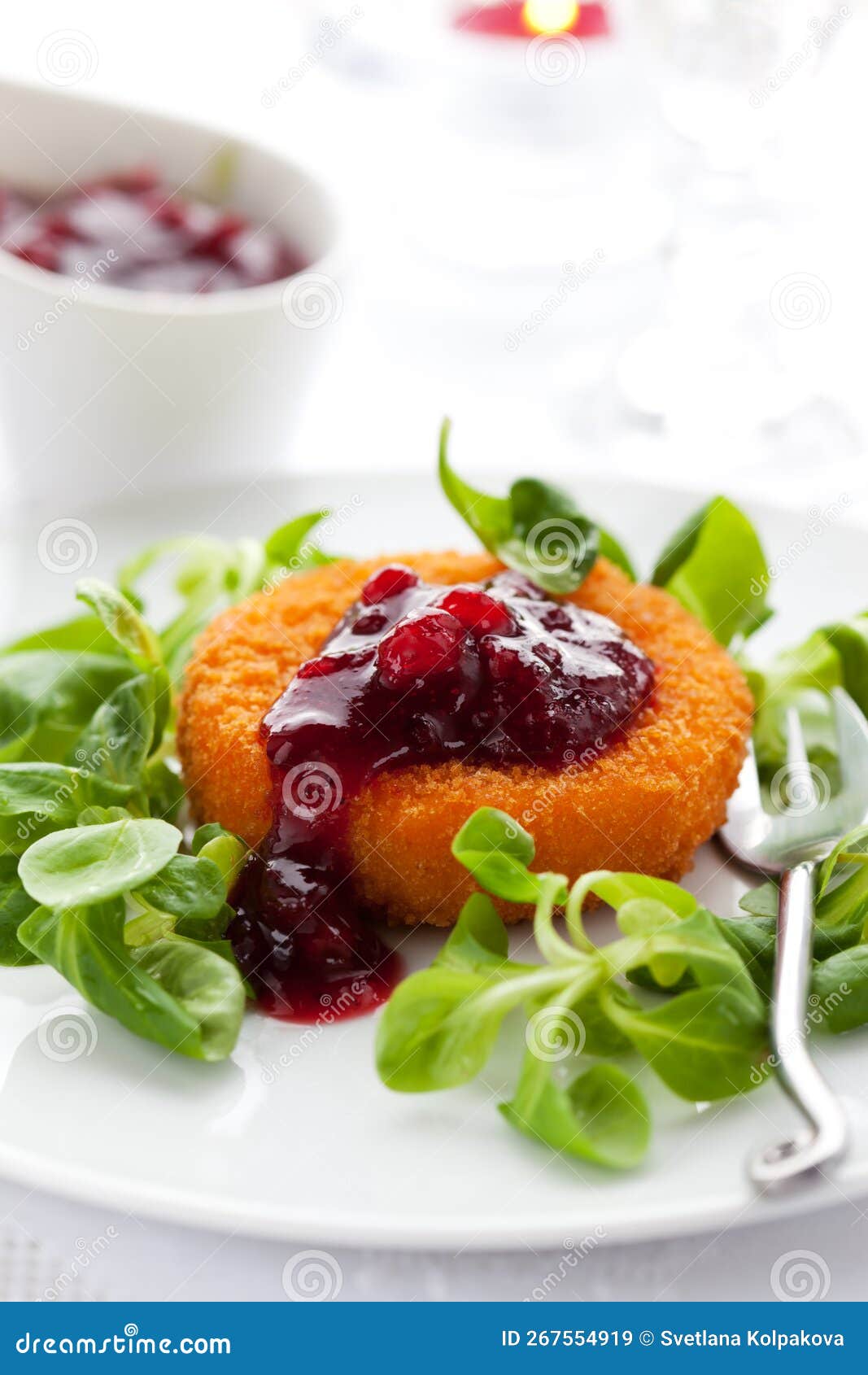 Camembert with Cranberry Sauce Stock Image - Image of sweet, gourmet ...