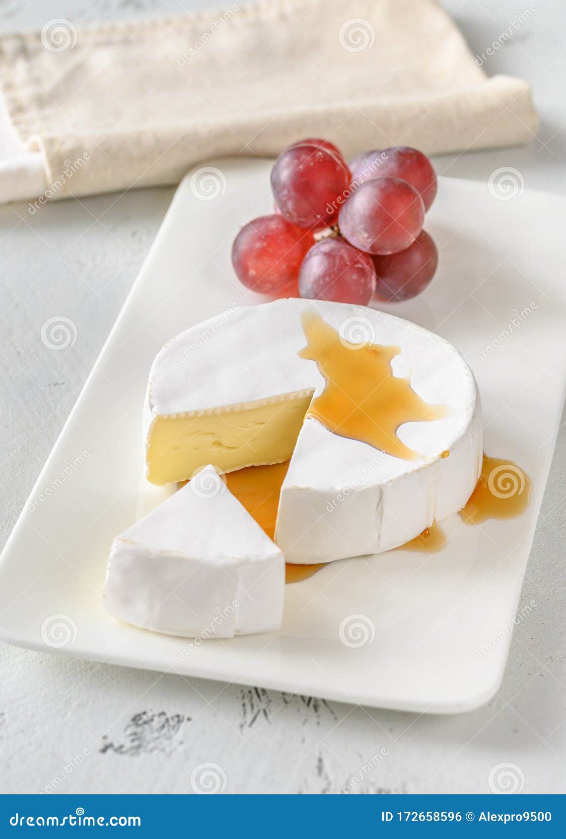Camembert on the Serving Plate Stock Photo - Image of closeup ...