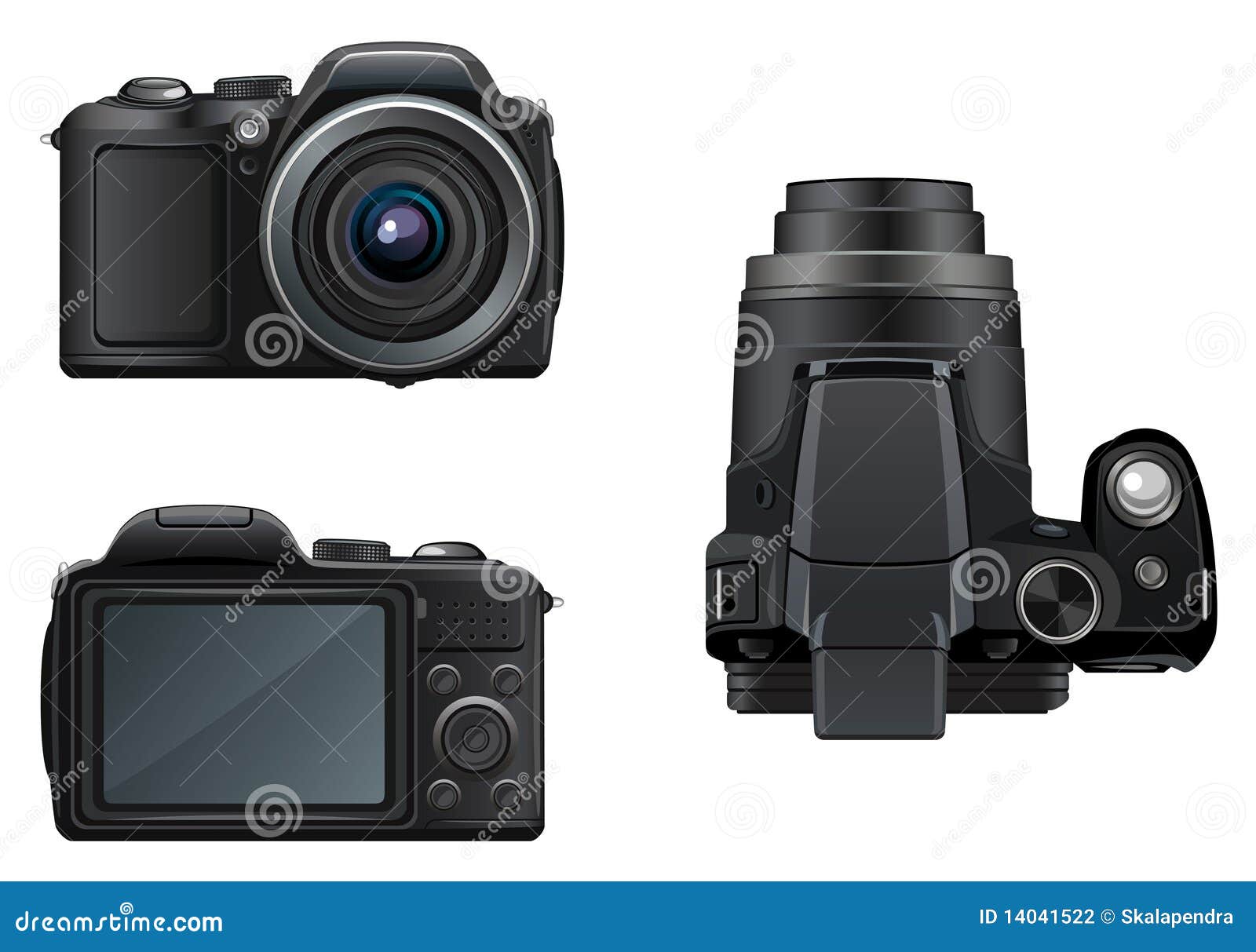 Camera stock vector. Illustration of photographing, black - 14041522