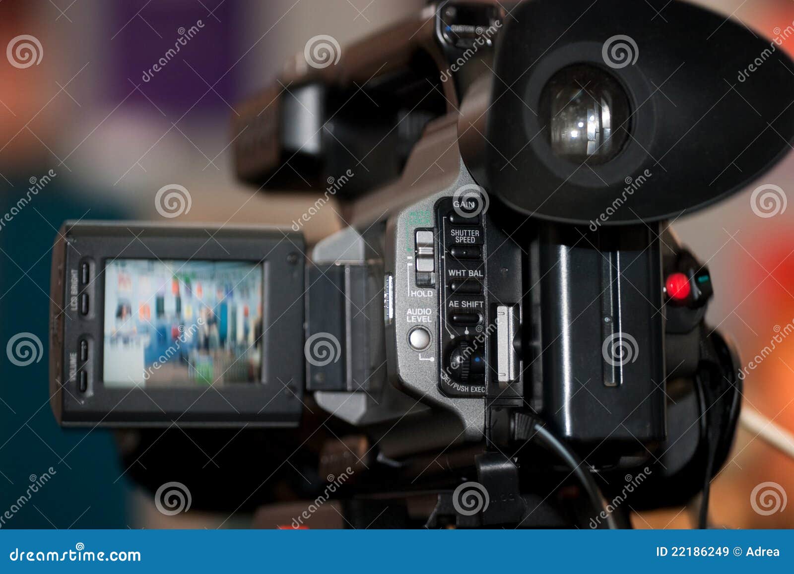Picture of a Video Camera that is Recording Stock Image - Image of ...