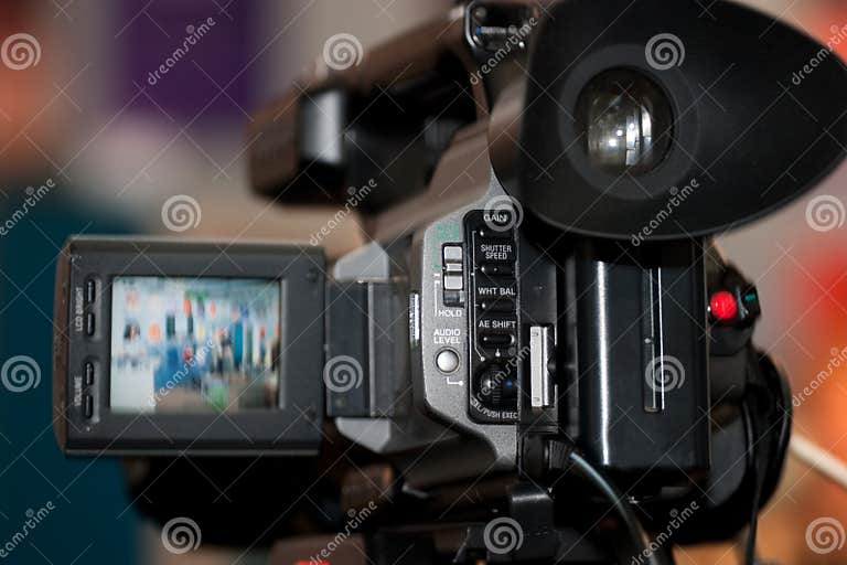 Picture of a Video Camera that is Recording Stock Image - Image of ...