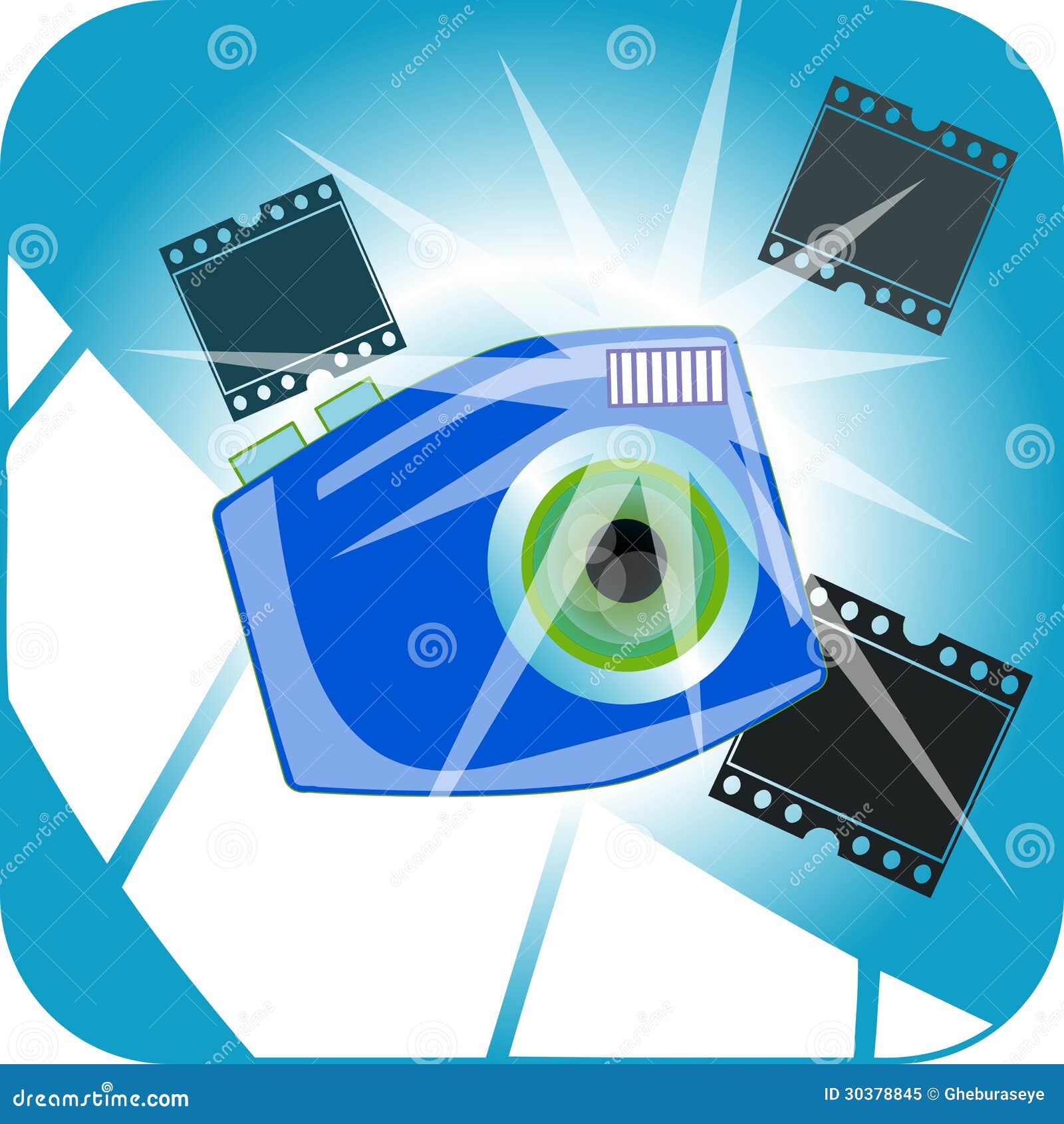 Camera on Abstract Background Stock Image - Illustration of contour ...