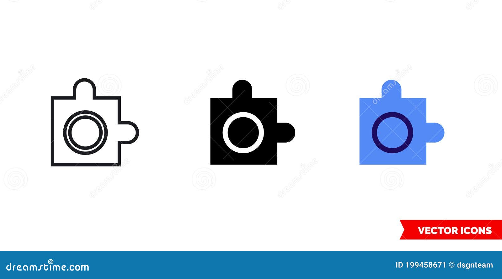 Camera Addon Icon of 3 Types Color, Black and White, Outline. Isolated ...