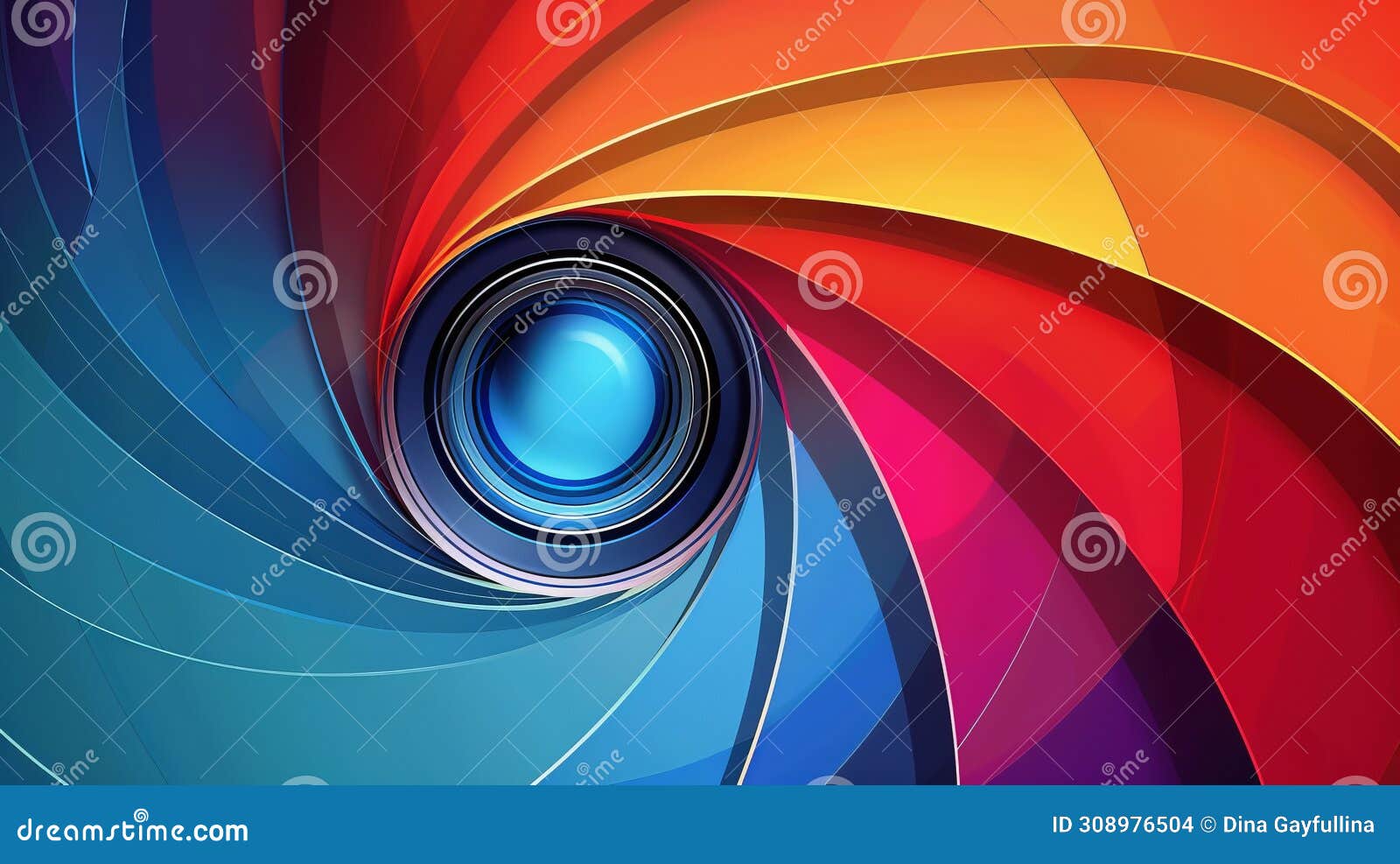 Camera Aperture Multi-layered Presentation Background. Stock ...