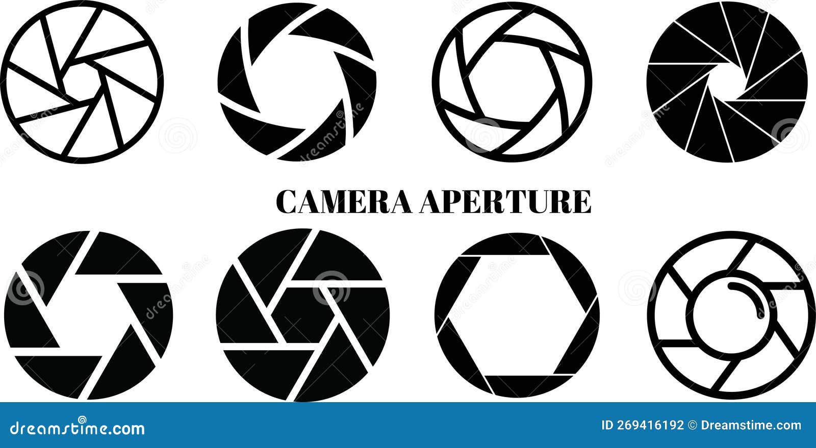 Camera Aperture stock illustration. Illustration of diagram - 269416192