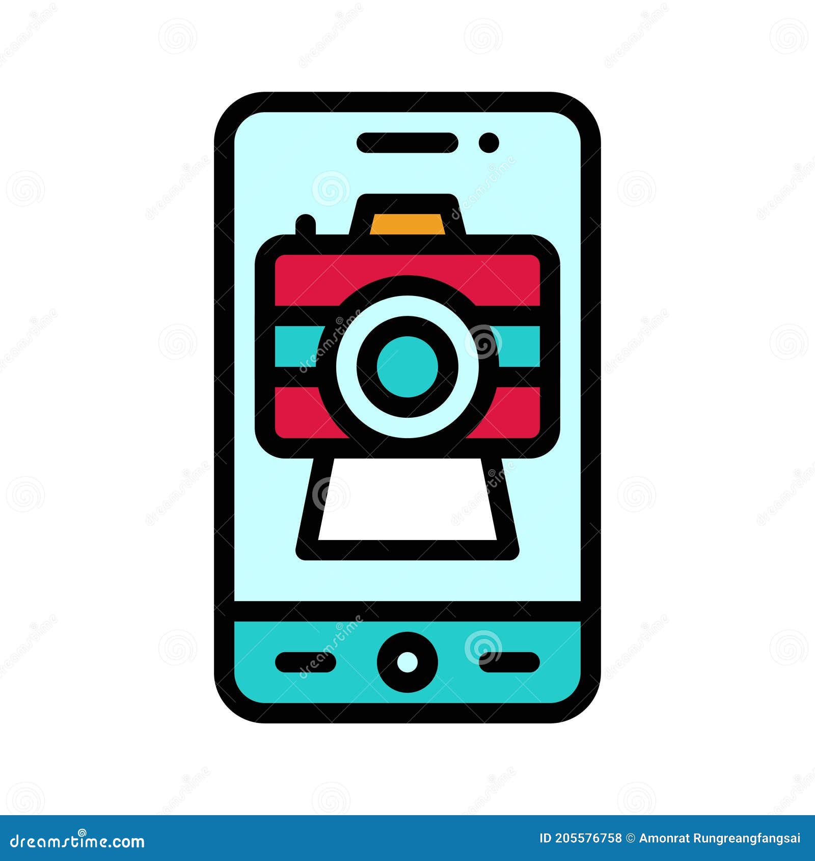 Camera App Icon, Mobile Application Vector Illustration Stock Vector ...