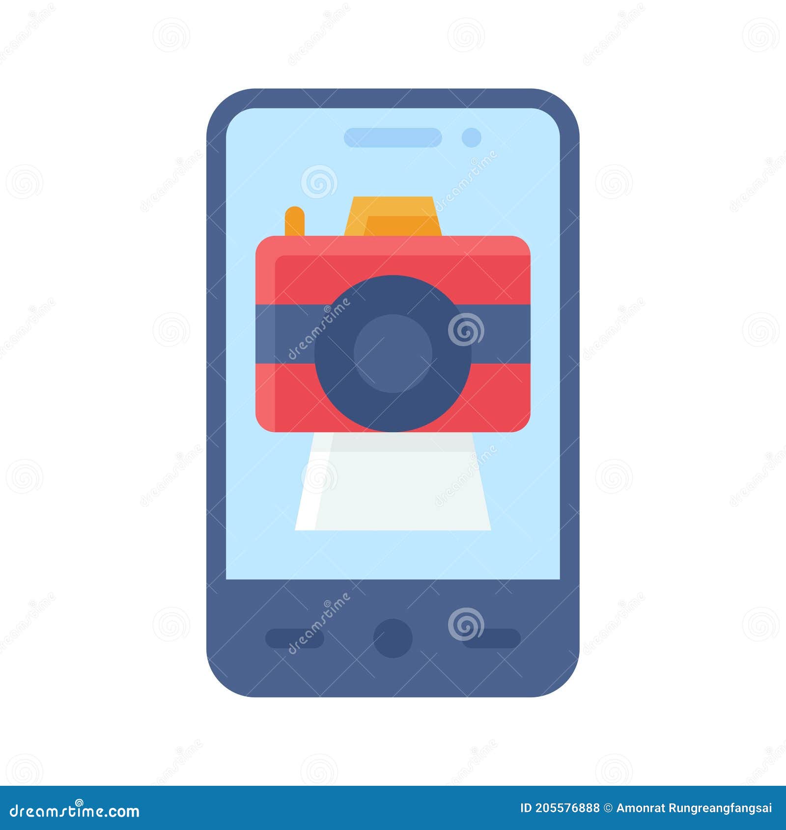 Camera App Icon, Mobile Application Vector Illustration Stock Vector ...