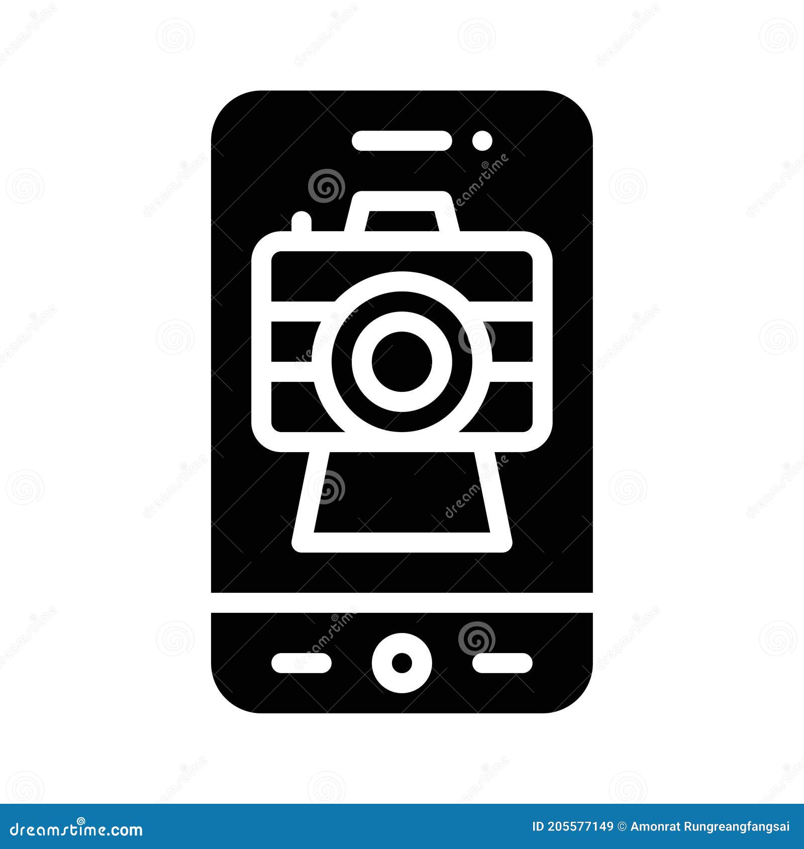 Camera App Icon, Mobile Application Vector Illustration Stock Vector ...