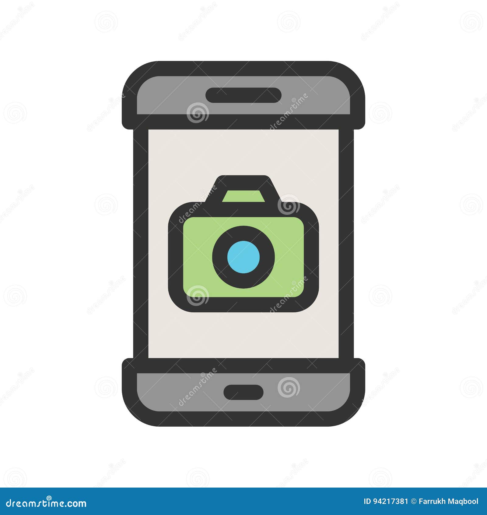 Camera App stock vector. Illustration of vector, smartphone - 94217381