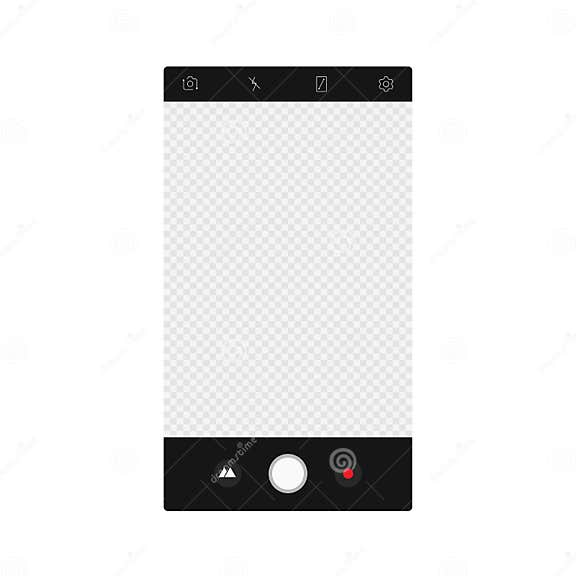Camera App Screen Interface. Vector Mockup Photo Composer. Stock Vector - Illustration of gadget ...