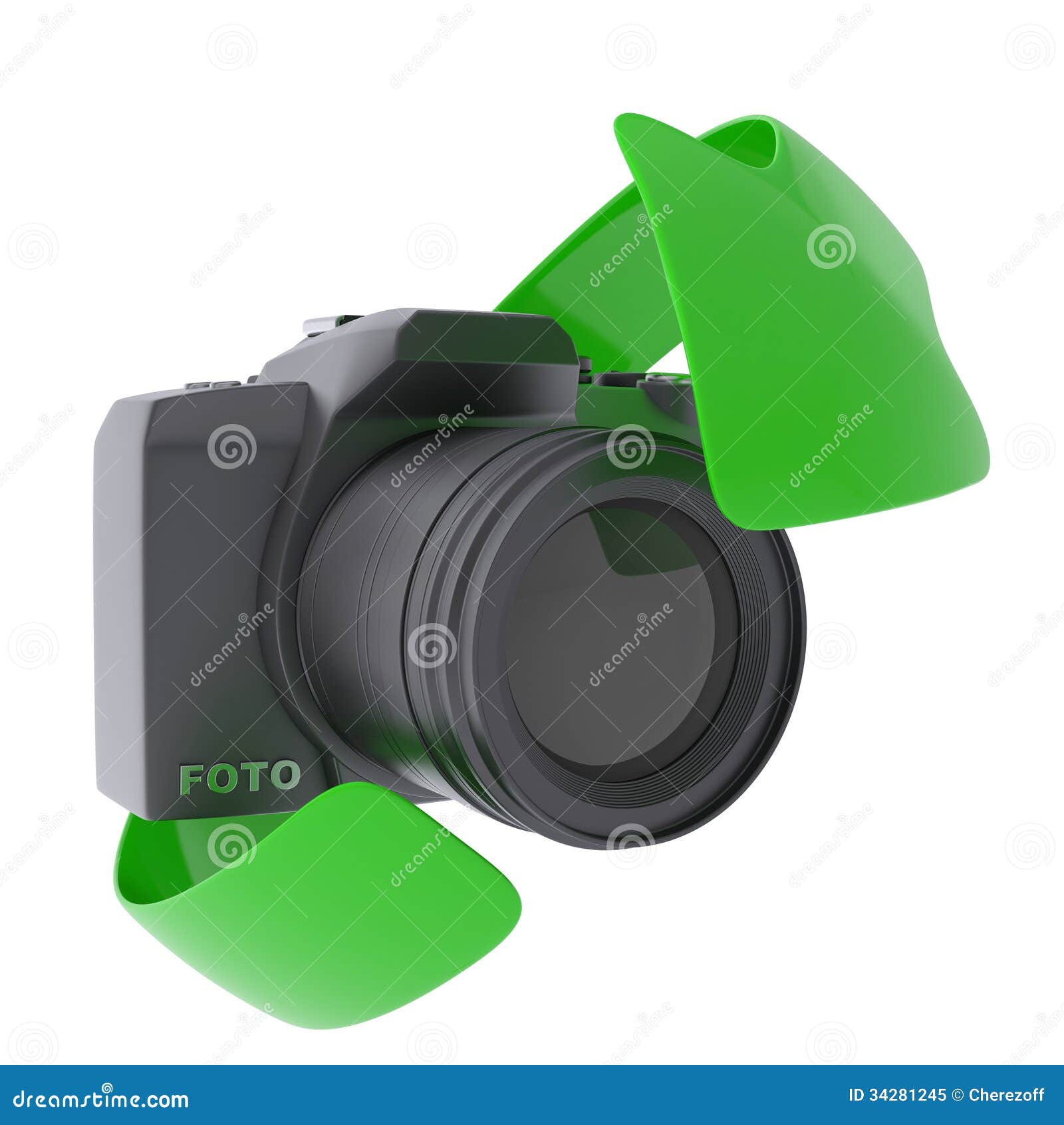 Camera and arrow stock illustration. Illustration of lens - 34281245