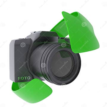 Camera and arrow stock illustration. Illustration of lens - 34281245