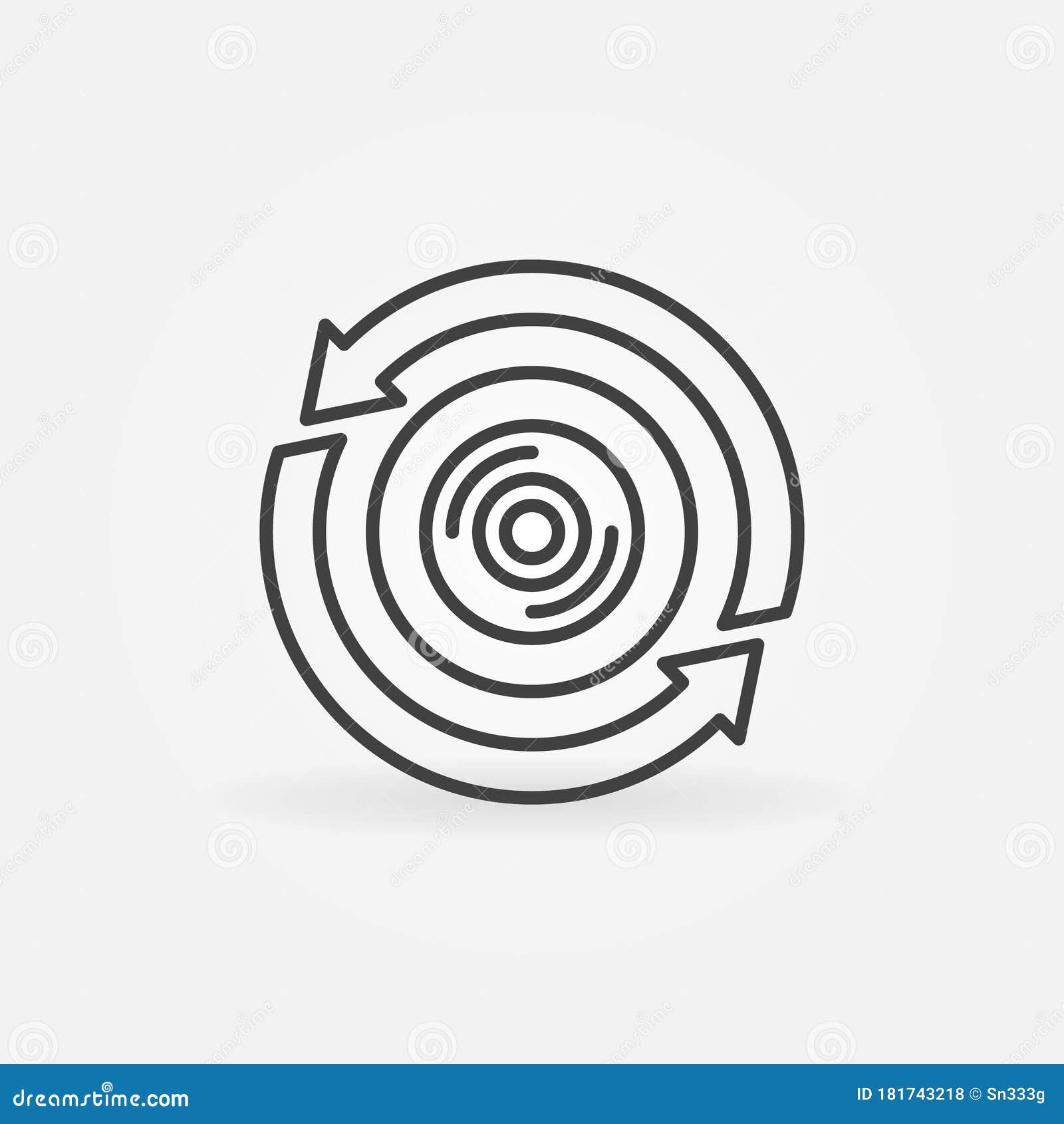 360 Camera with Arrows Vector Concept Icon in Outline Style Stock ...
