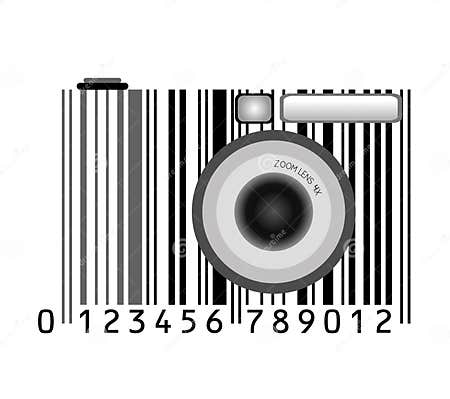 Camera as barcode stock vector. Illustration of scanner - 13618191