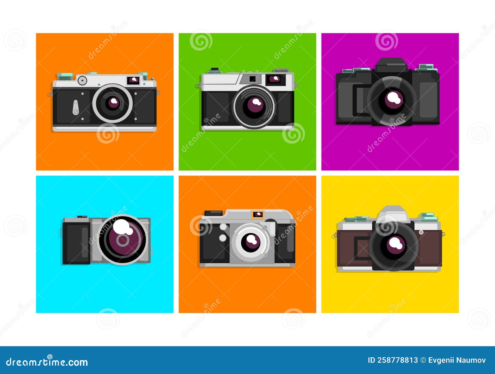 Camera As Optical Instrument for Capturing Image Vector Set Stock ...