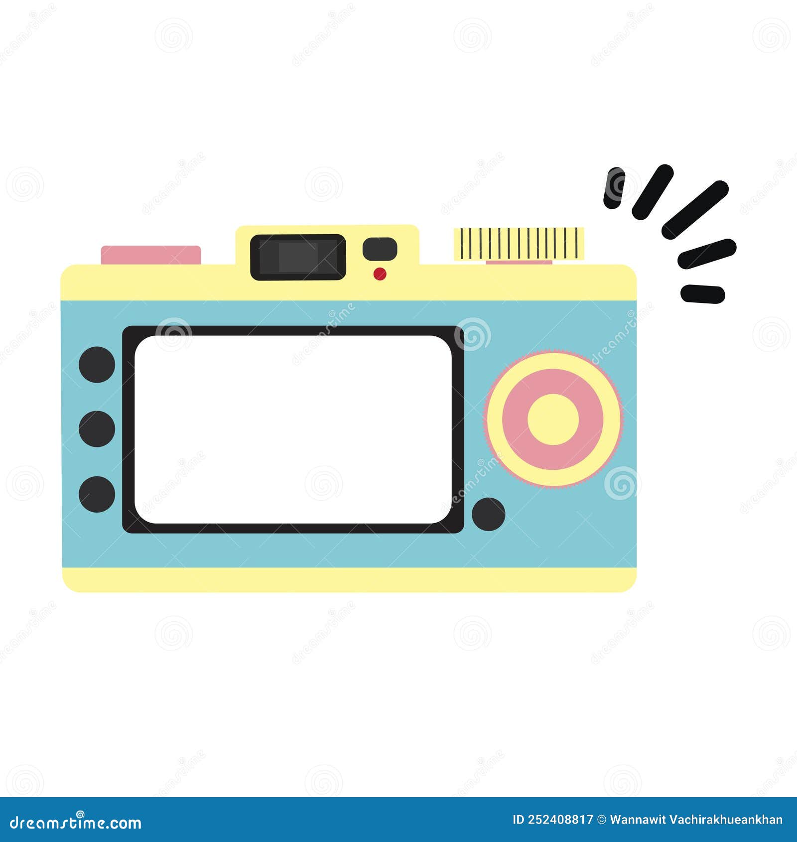 Camera Back With Viewfinder Screen Vector Icon Symbol Isolated On White ...