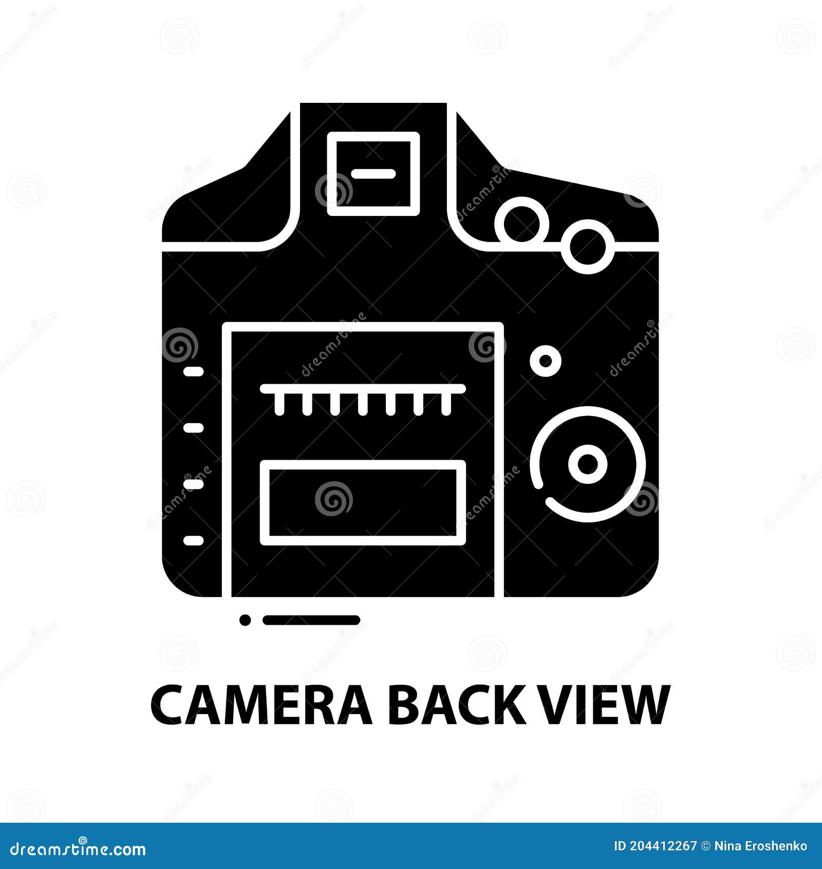 Camera Back View Icon, Black Vector Sign with Editable Strokes, Concept ...