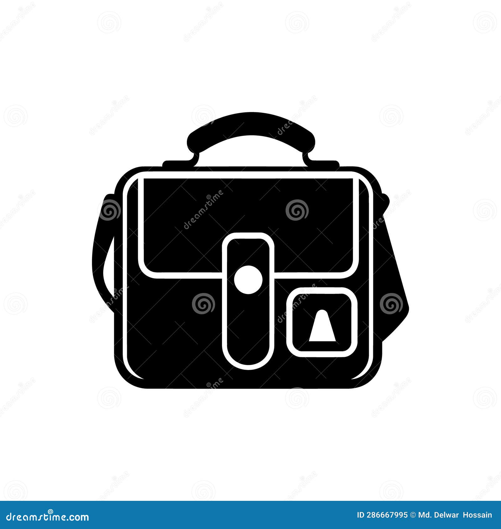 Camera bag icon stock vector. Illustration of icon, signage - 286667995