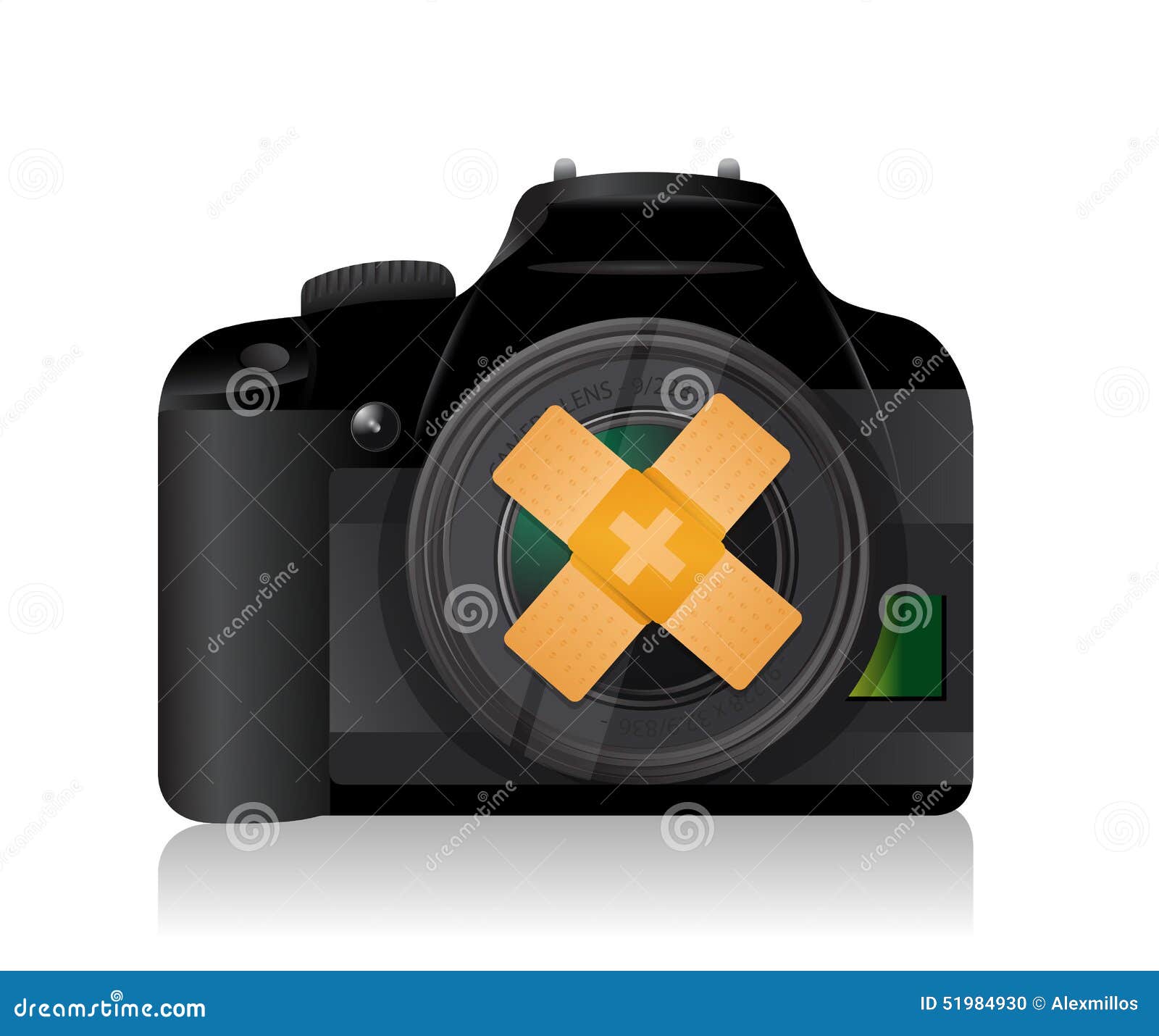 Camera Band Aid Fix Solution Concept Stock Illustration - Illustration ...