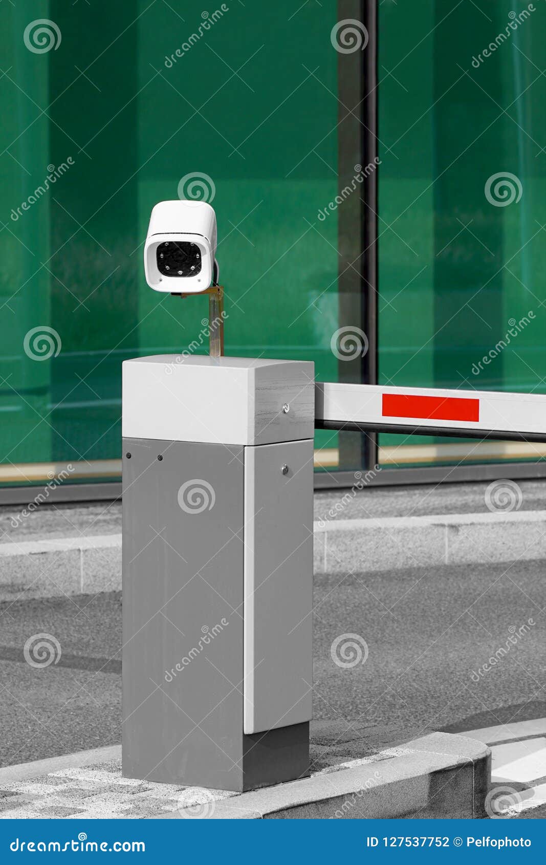 Camera with barrier. stock photo. Image of closed, output - 127537752
