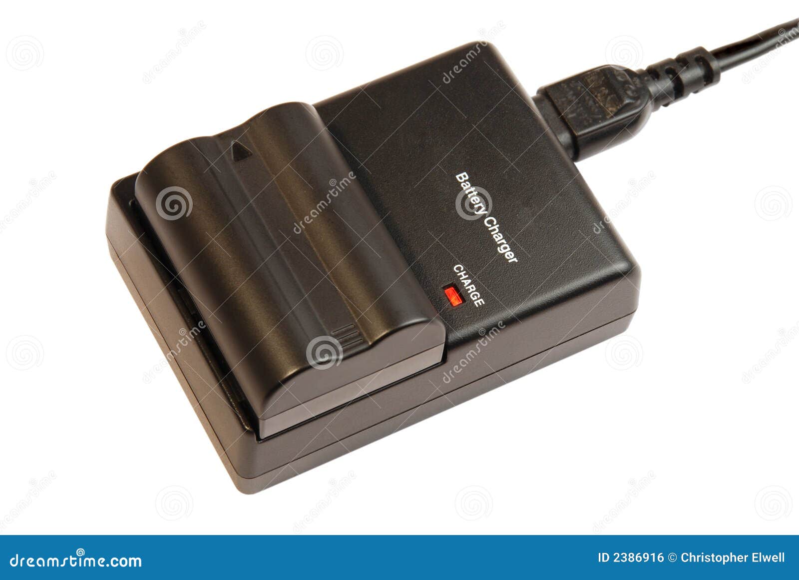 Camera battery charger stock photo. Image of black, battery - 2386916