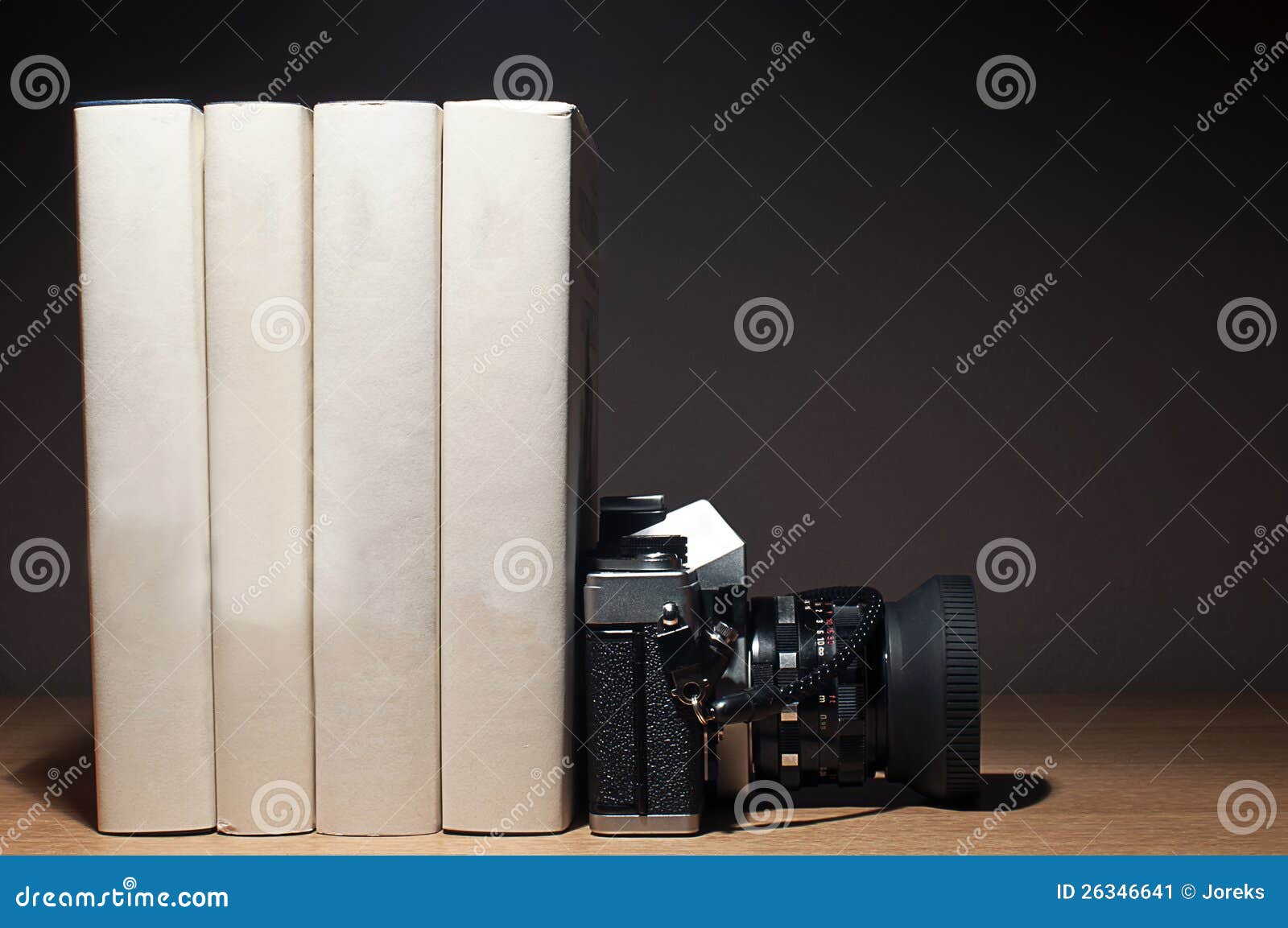 Camera and books stock image. Image of vintage, book - 26346641