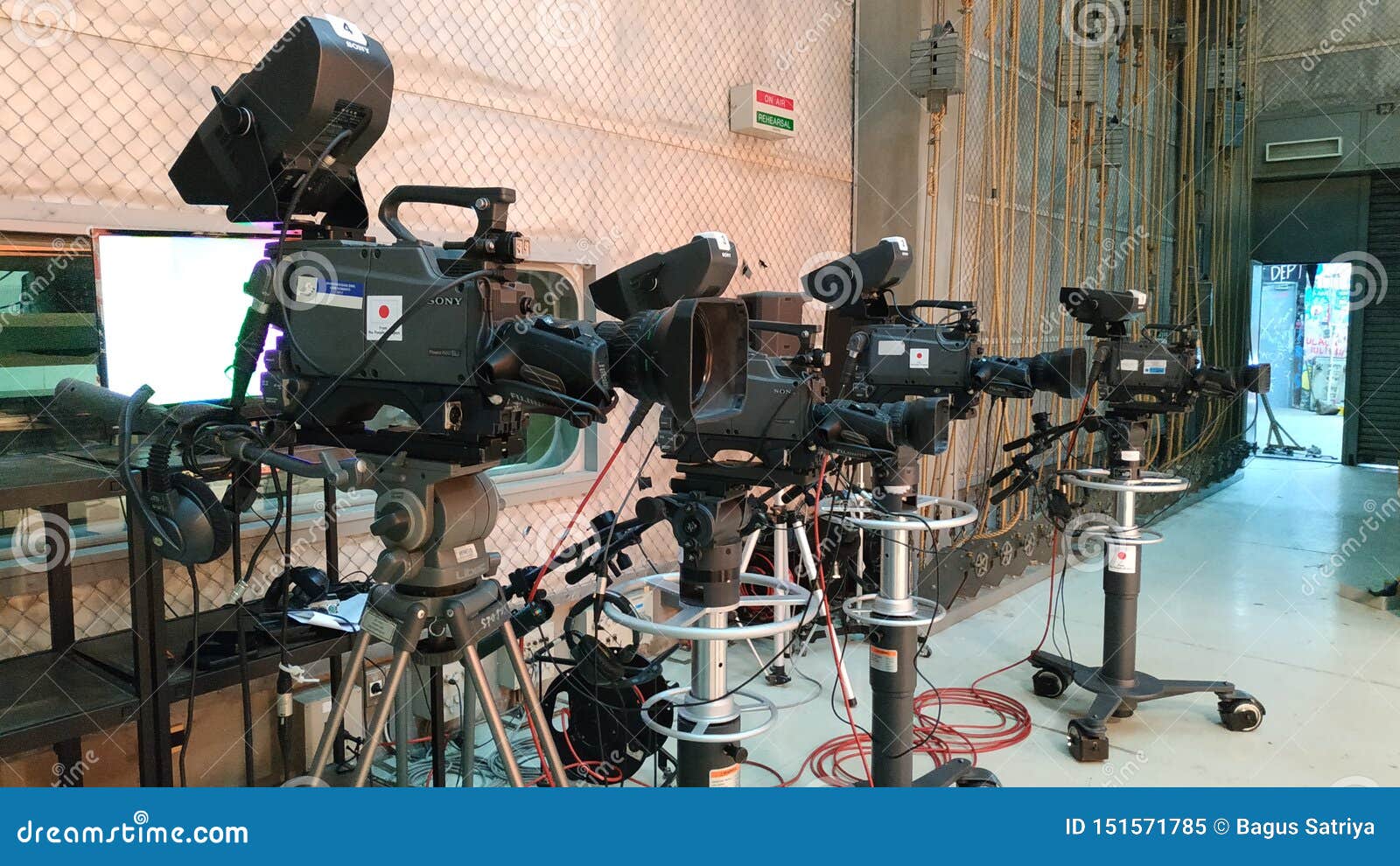 Camera Broadcast in Television Studio Stock Image - Image of television ...