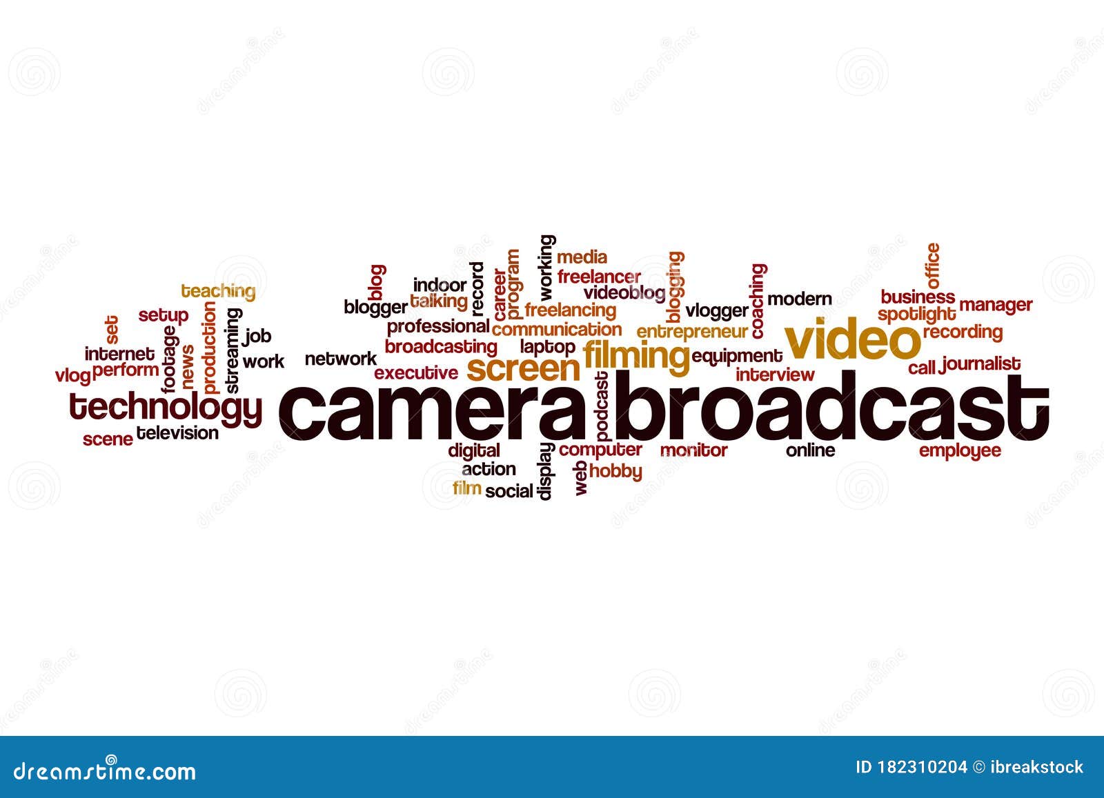 Camera Broadcast Word Cloud Concept Stock Illustration - Illustration ...