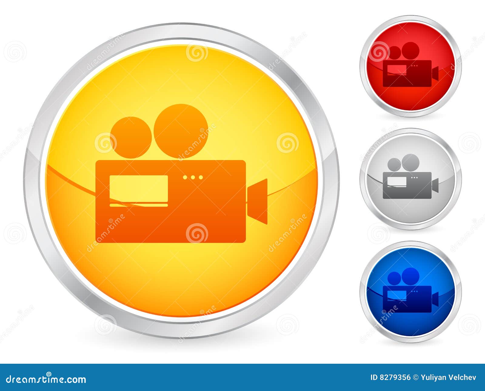 Camera button stock vector. Illustration of style, network - 8279356