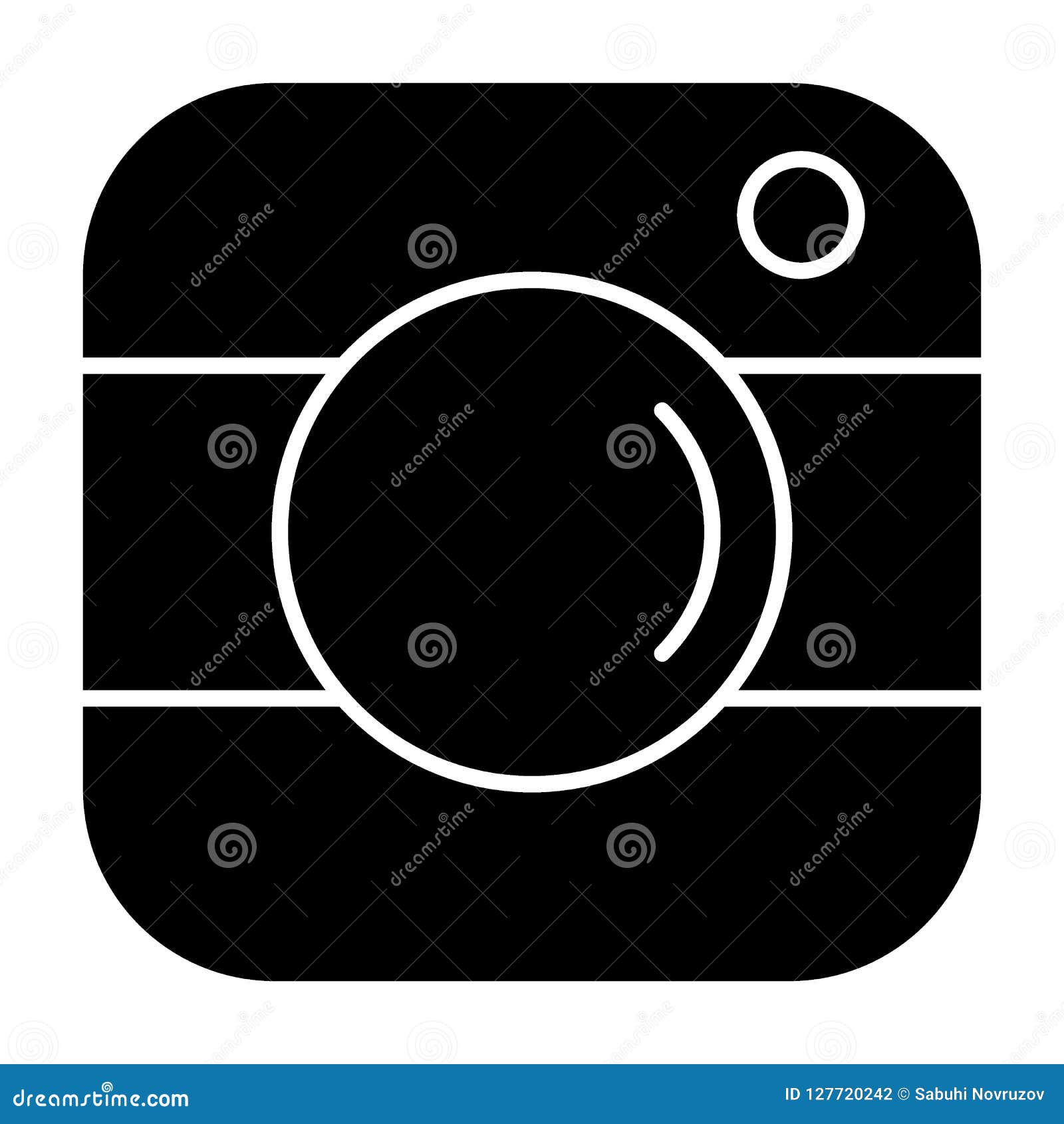 Camera Button Solid Icon. Photo Icon Illustration Isolated on White ...