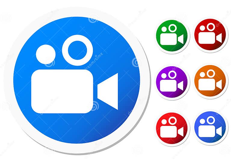Camera buttons or icons stock vector. Illustration of camera - 44455303