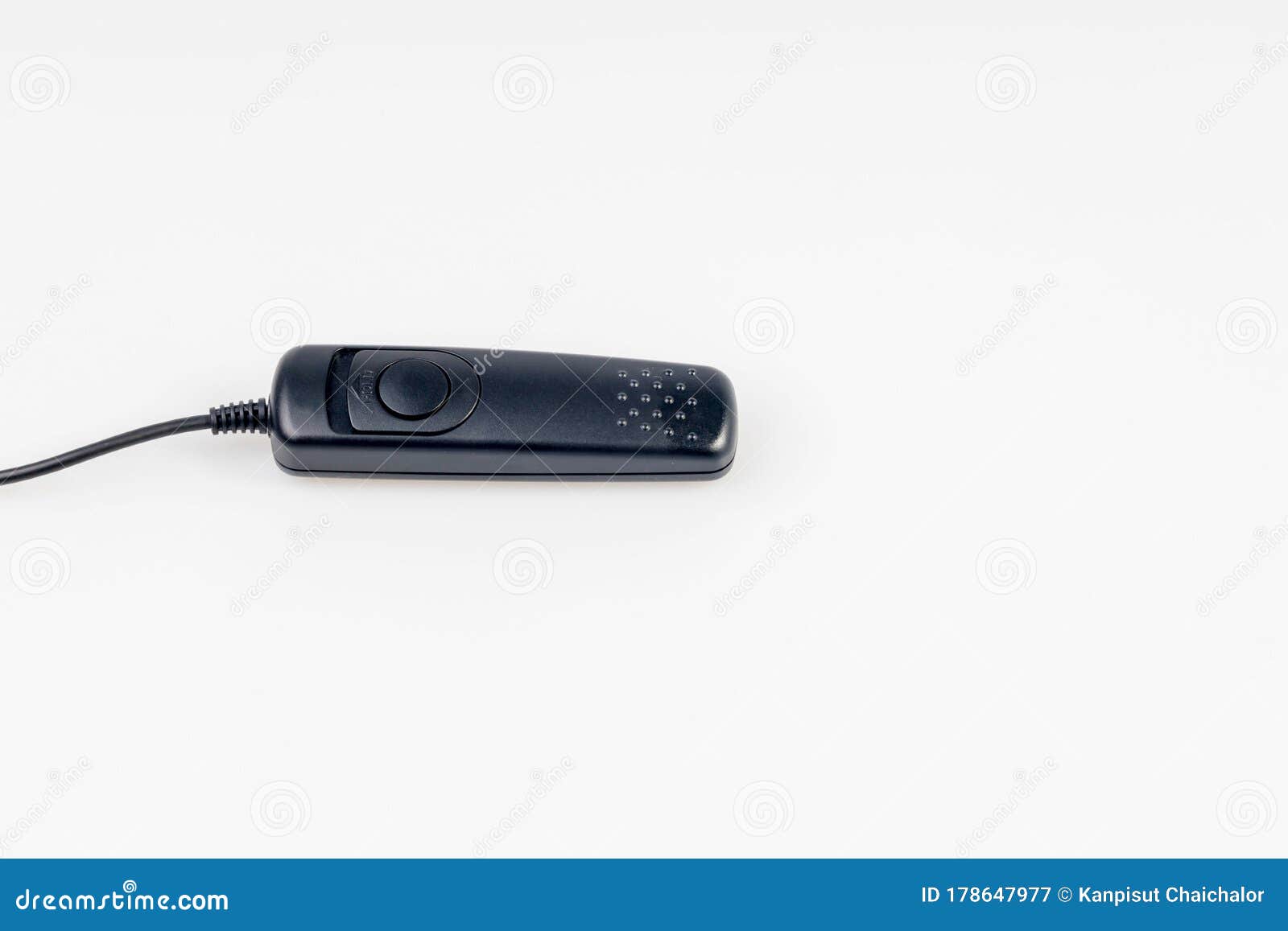 Camera Cable Remote Switch Control Isolated on White Background. Remote ...