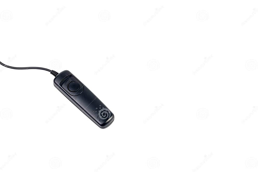 Camera Cable Remote Switch Control Isolated on White Background. Remote ...