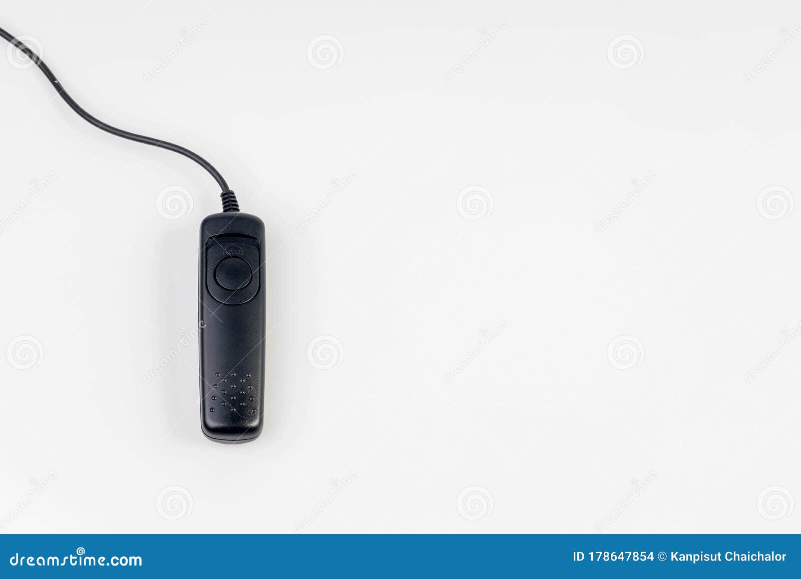 Camera Cable Remote Switch Control Isolated on White Background. Remote ...