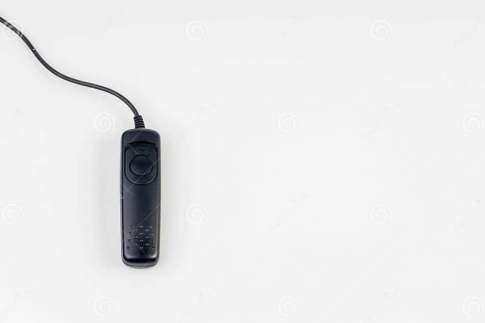 Camera Cable Remote Switch Control Isolated on White Background. Remote ...