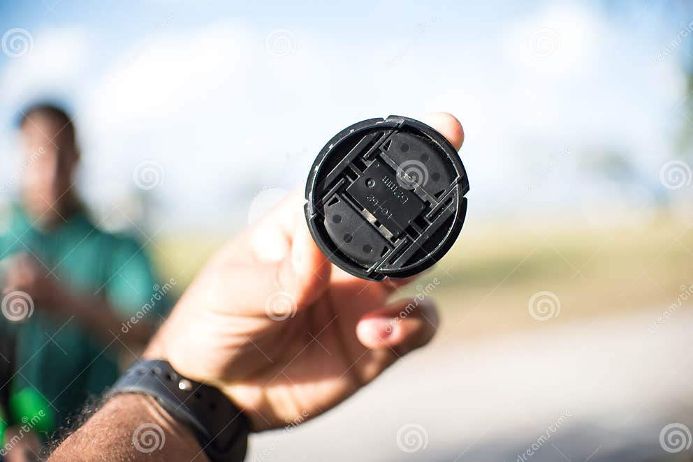 Camera Cap with Blurred Background Stock Image - Image of back, looks ...