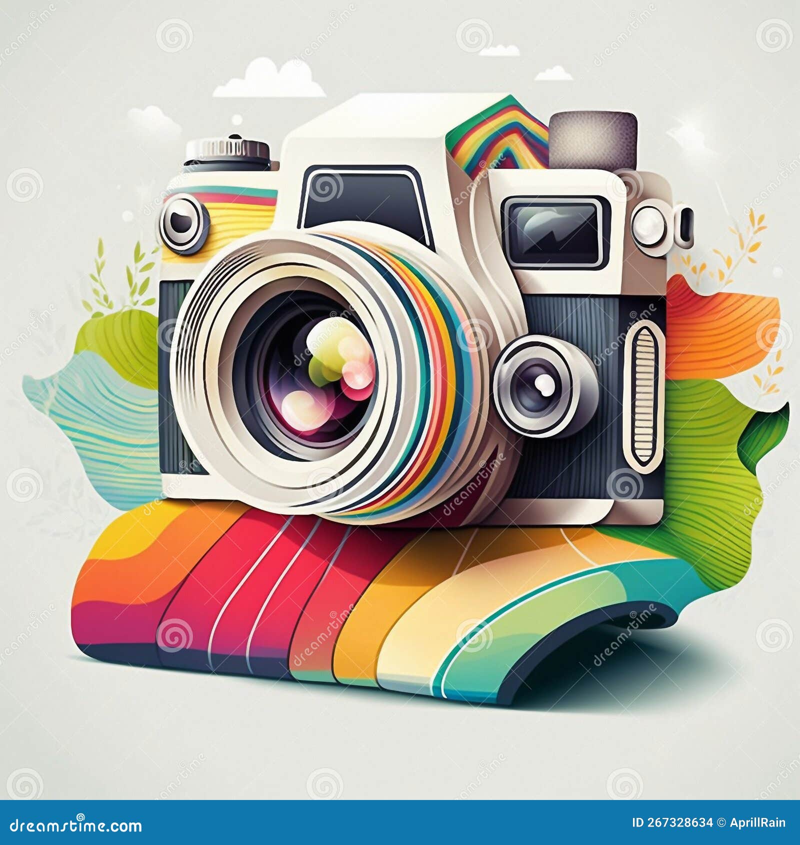 Camera Cartoon Graphic Image Colorful Illustration Stock Illustration ...