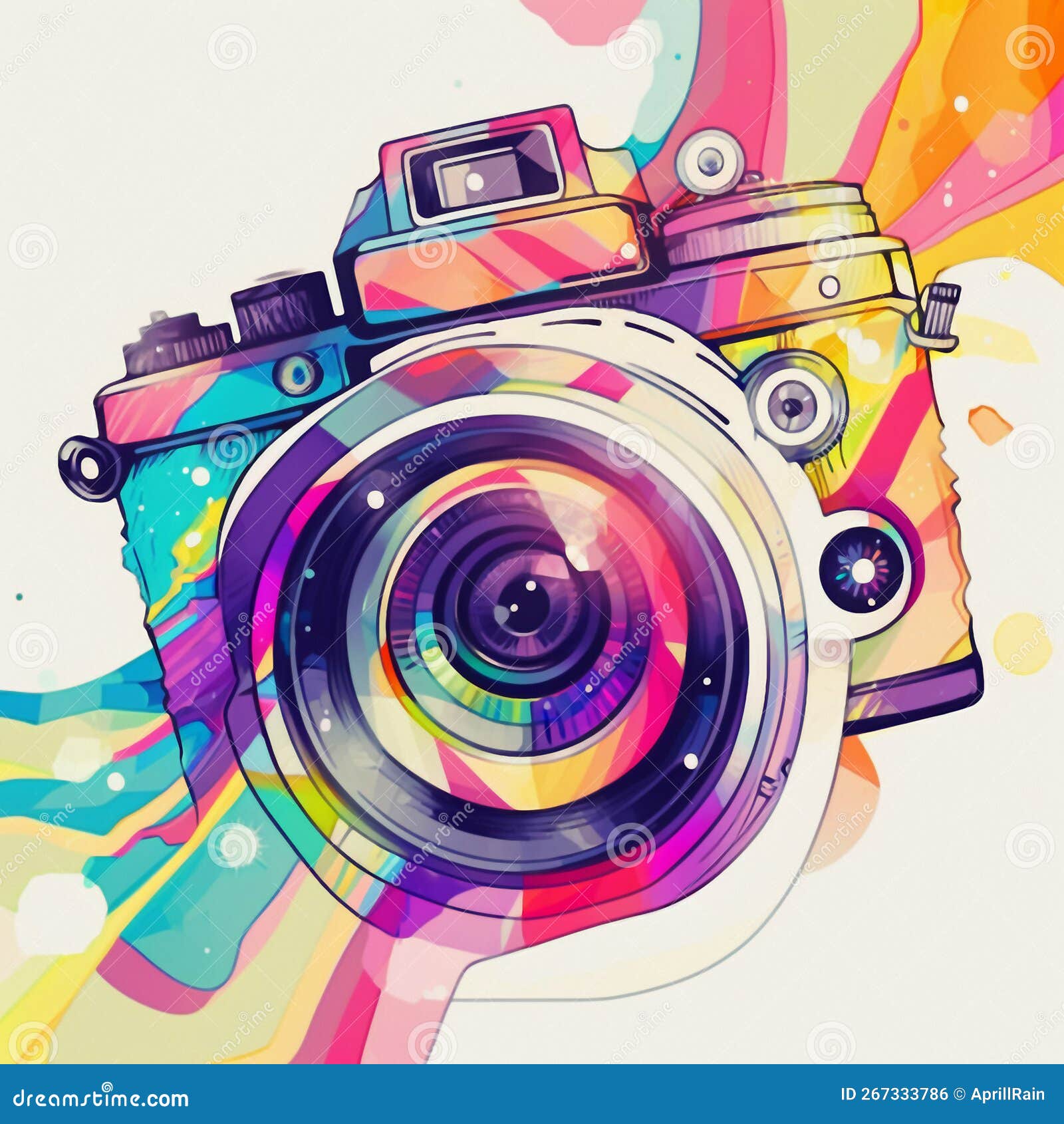 Camera Cartoon Graphic Image Colorful Illustration Stock Illustration ...