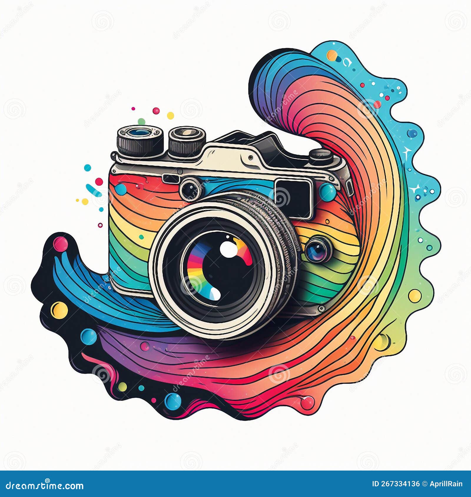 Camera Cartoon Graphic Image Colorful Illustration Stock Illustration ...