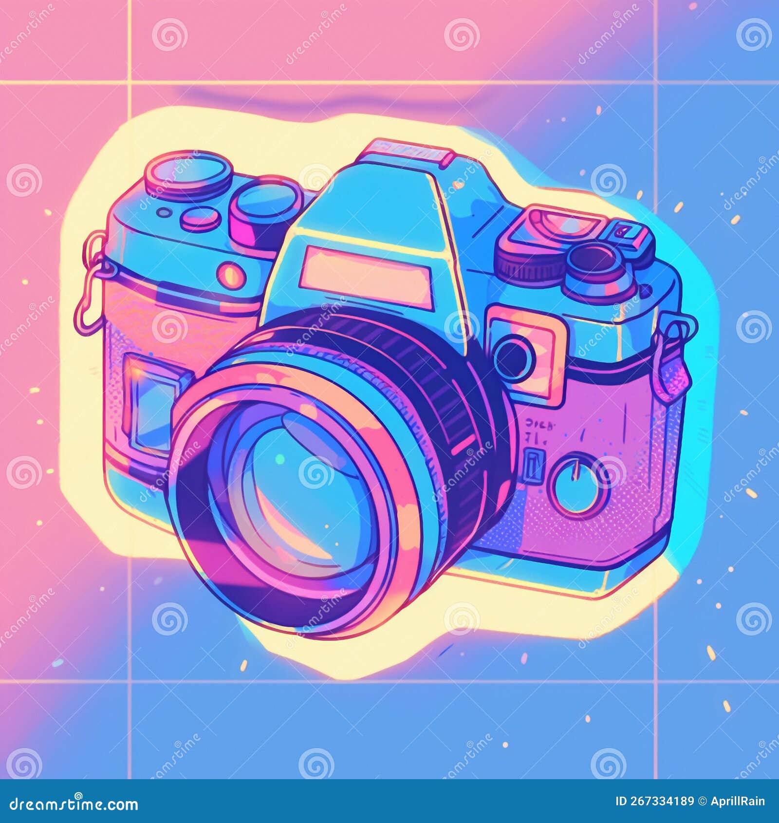 Camera Cartoon Graphic Image Colorful Illustration Stock Illustration ...
