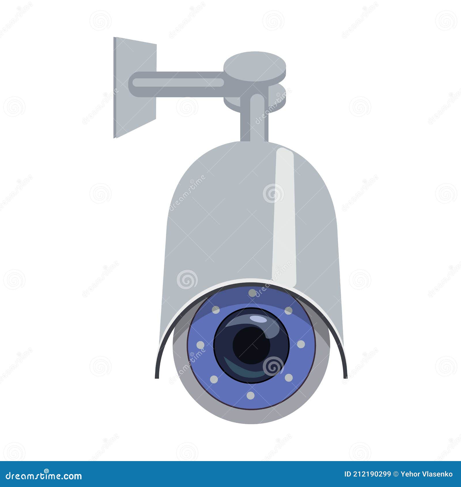 Camera Cctv Vector Icon.Cartoon Vector Icon Isolated on White ...
