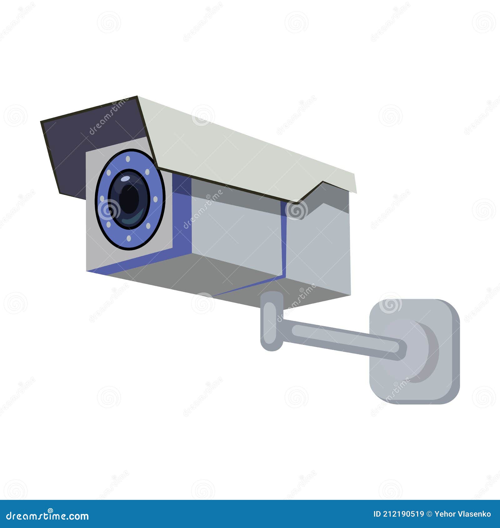 Camera Cctv Vector Icon.Cartoon Vector Icon Isolated on White ...