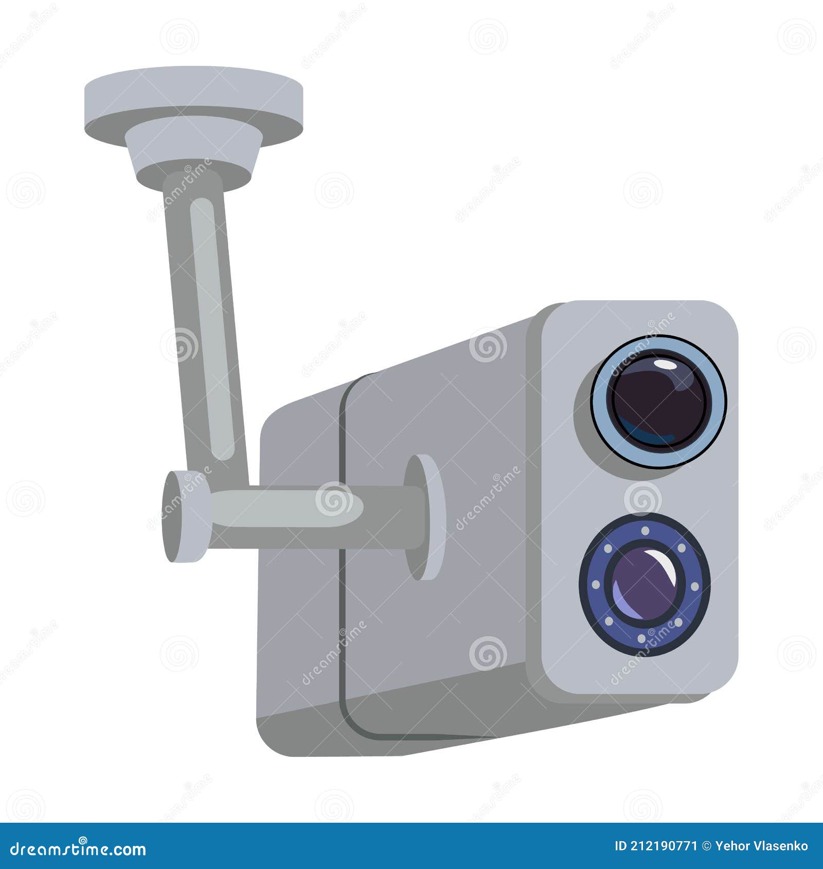 Camera Cctv Vector Icon.Cartoon Vector Icon Isolated on White ...