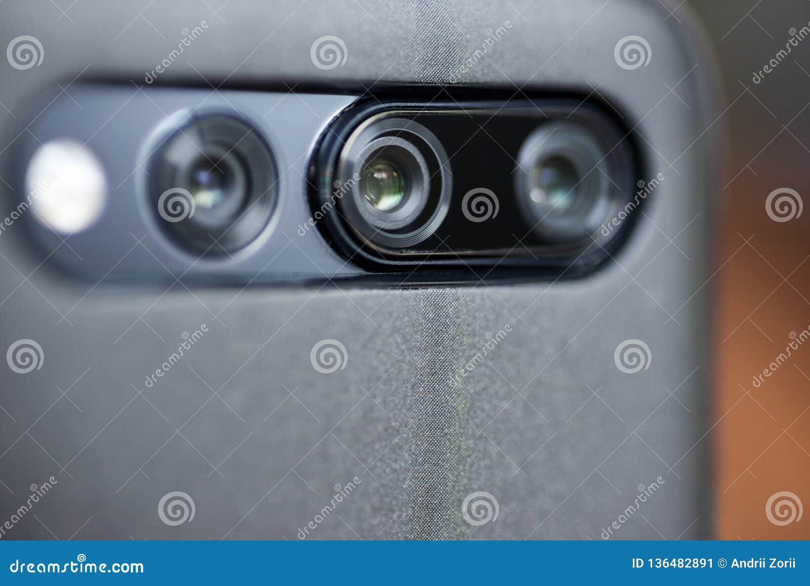 The Camera on Cell Phone. Smartphone Camera Close-up. Close Up of a ...