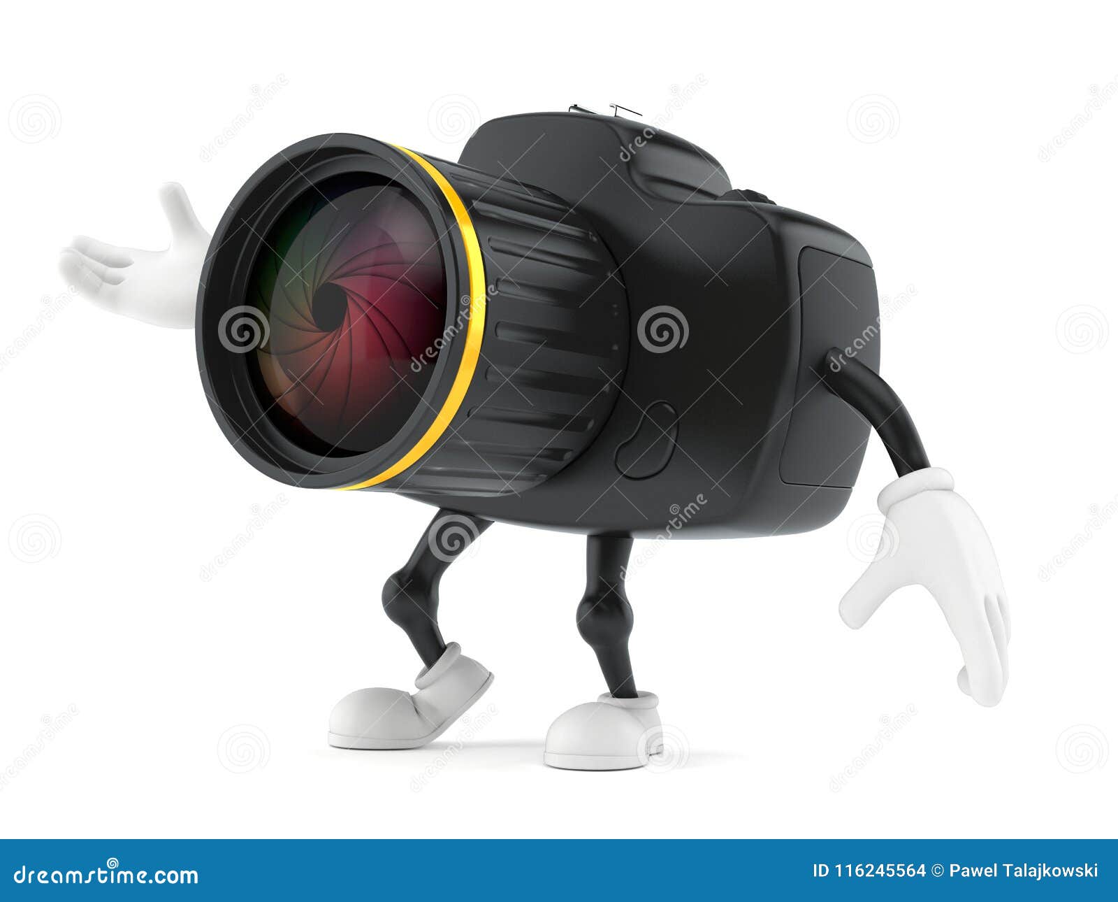 Camera character stock illustration. Illustration of technology - 116245564