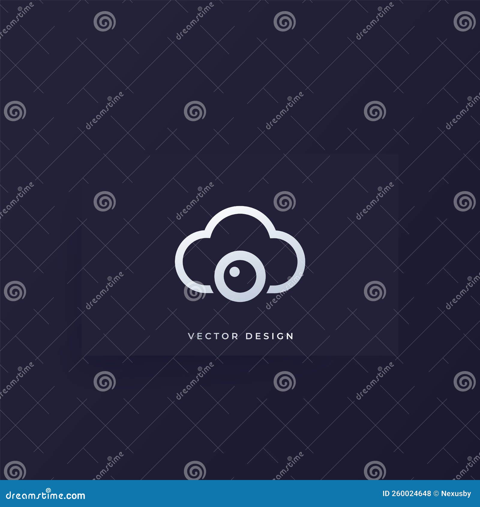 Camera and Cloud Vector Logo on a Card Stock Vector - Illustration of video, smart: 260024648