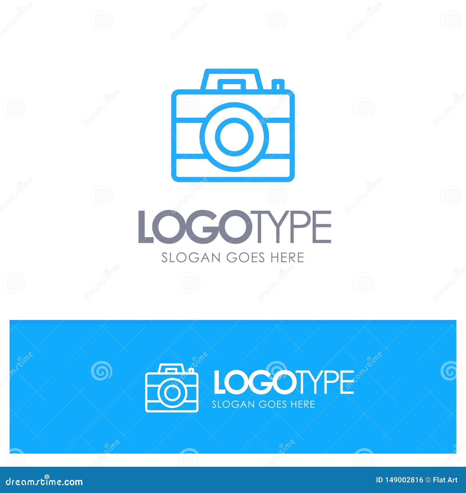 Camera, Computer, Digital, Technology Blue Outline Logo Place for ...