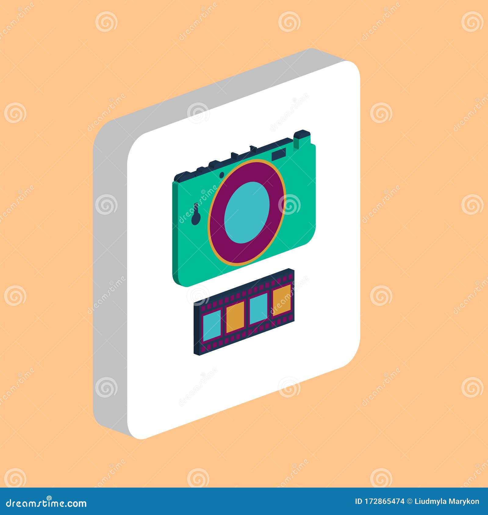 Camera computer symbol stock illustration. Illustration of concept ...