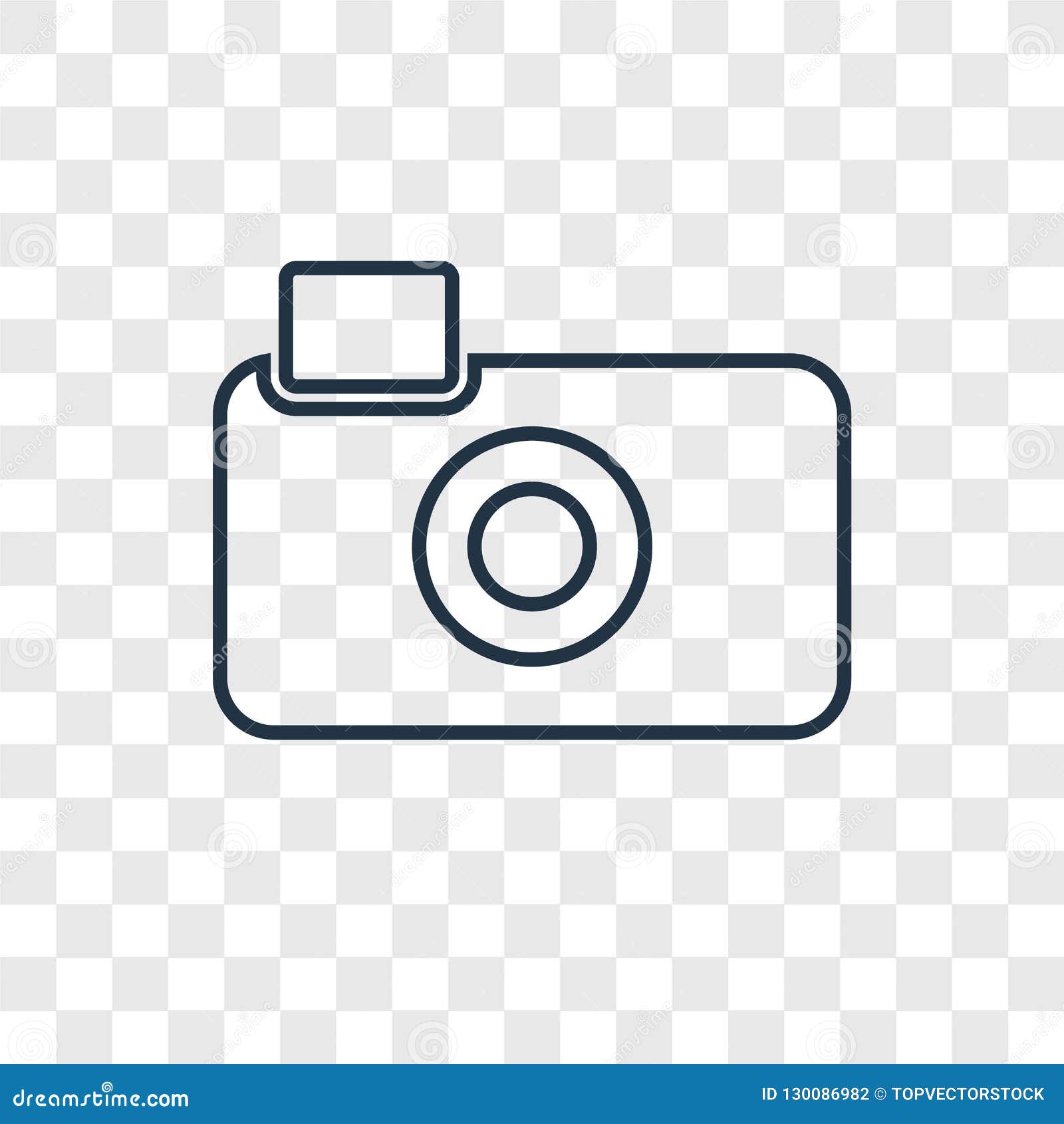 Camera Concept Vector Linear Icon Isolated on Transparent Background ...